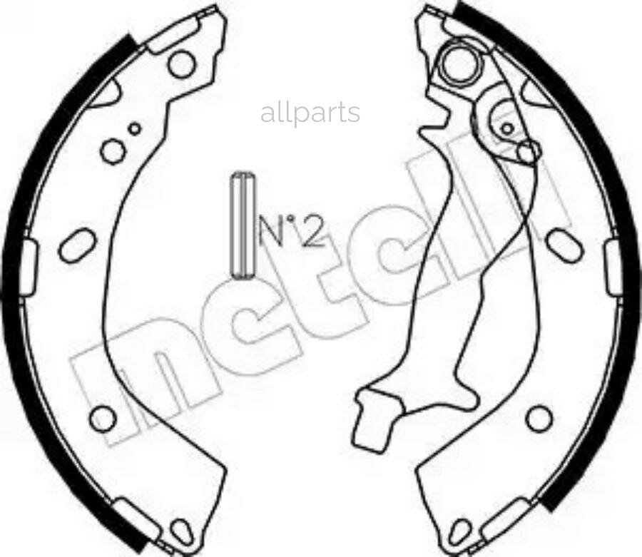 METELLI 530178 колодки барабанные!\ Hyundai Getz 1.1-1.6/1.5CRDi 02>