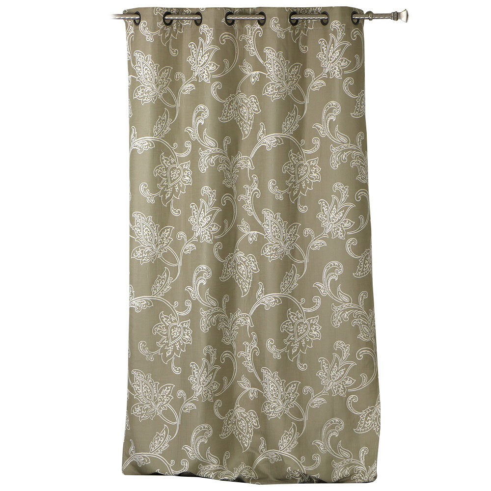 Штора THEVENON Франция, бежевая, с белым рисунком, 135x280 см, 37257