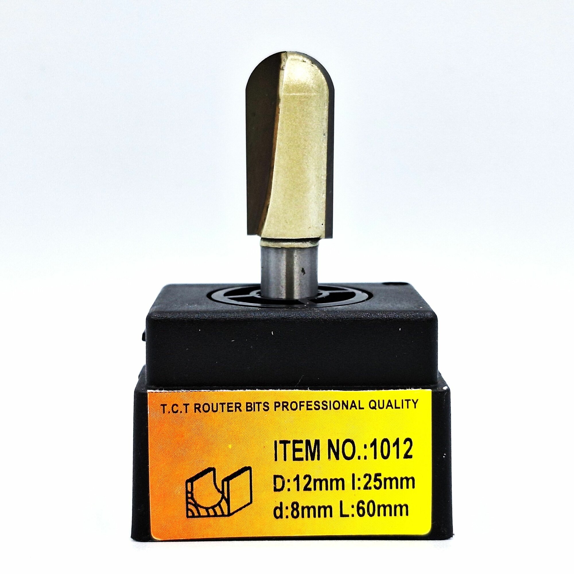 Фреза Globus 1012 D12 H25, хвостовик 8 мм, пазовая галтельная