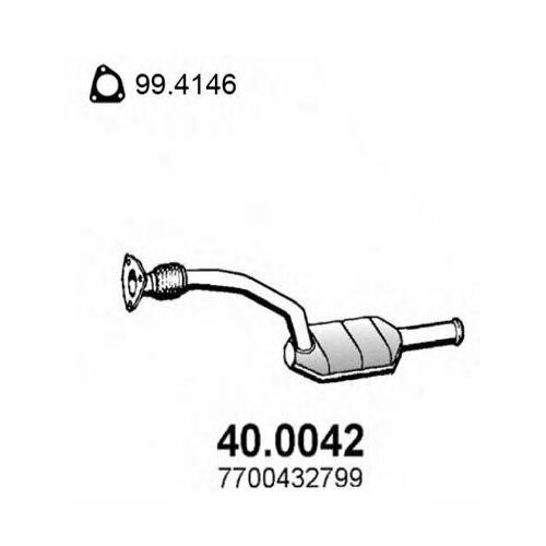 Катализатор, ASSO 40.0042 (1 шт.)