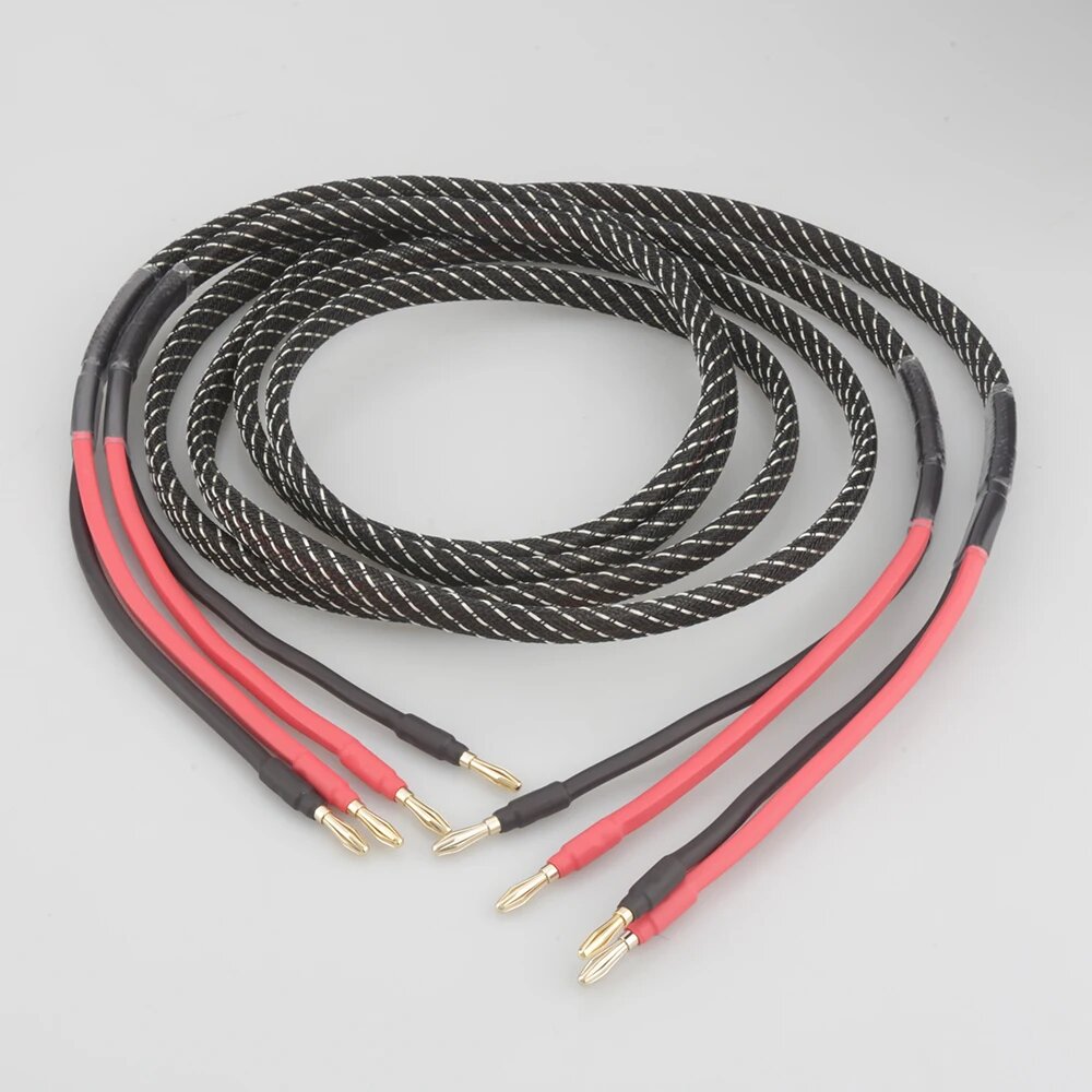 Пара чистых медных аудио кабелей Hi-Fi banana-banana 3 м