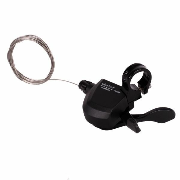 Шифтер Microshift SL-M850, левый, 2 ск, трос 1800 мм, черный