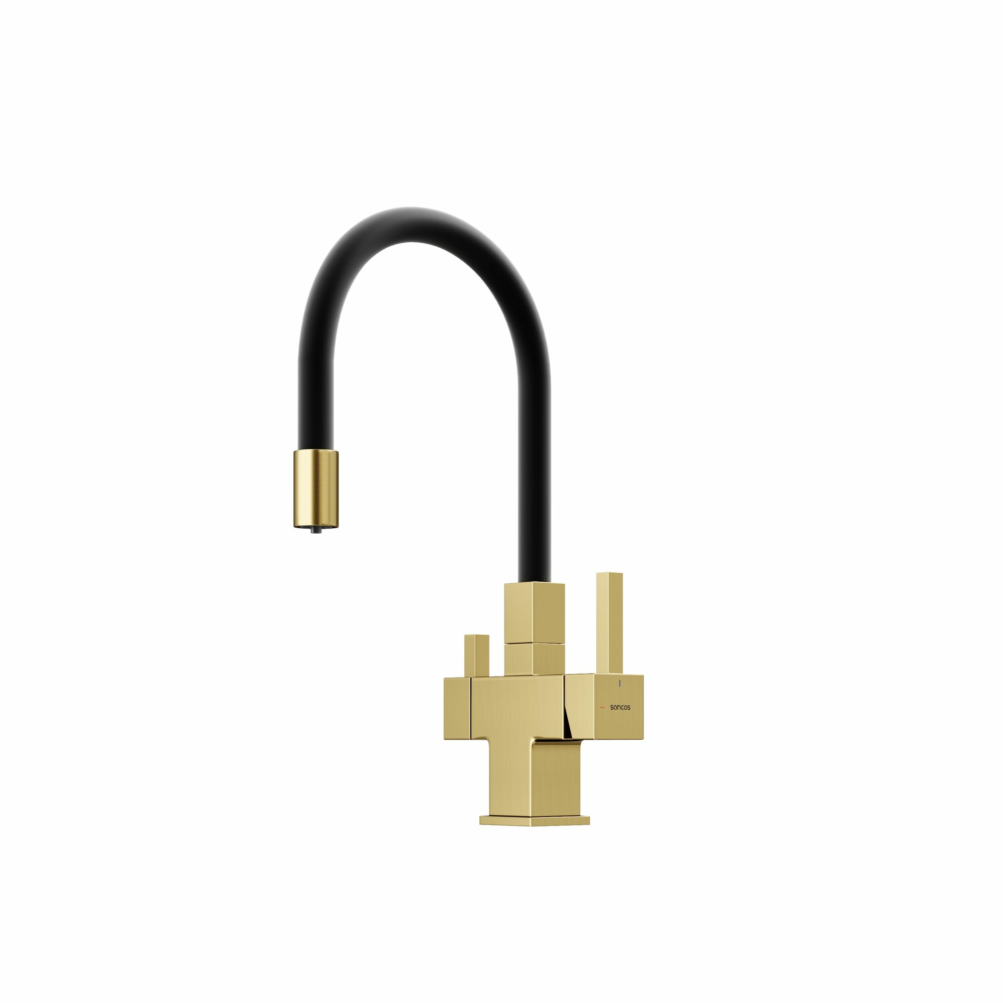 Смеситель для кухни SANCOS Arno с возможностью подключения фильтра для воды, цвет брашированное золото