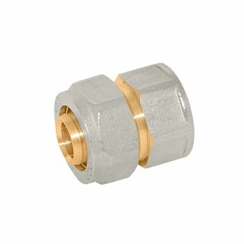 Соединитель соединитель обжимной для металопластиковых труб 1/2 дюйма F х 16 мм Цанга