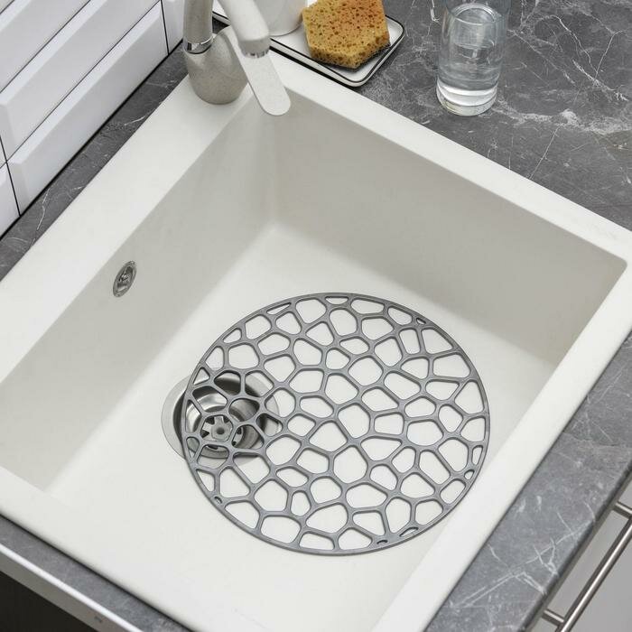 Решётка в раковину IDEA «Круглая», пластик, d=30 см, микс