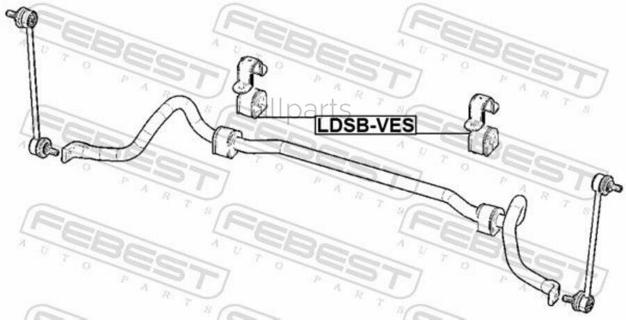 FEBEST LDSB-VES Втулка переднего стабилизатора D19 LADA VESTA (GFL_) 2016- FEBEST LDSB-VES