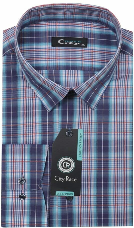 Рубашка Мужская рубашка длинный рукав, хлопковая, приталенная SLIM FIT