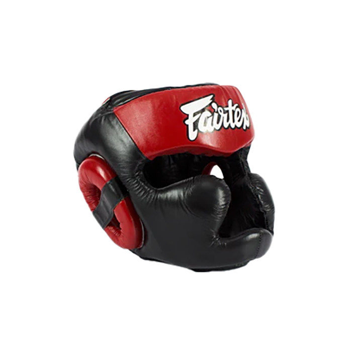 Боксерский шлем Fairtex HG13 Lace-Up Black/Red (L)