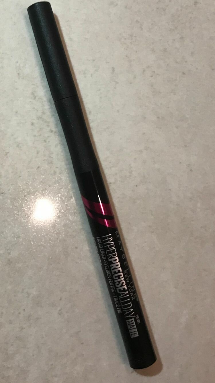 Maybelline New York Лайнер для глаз Hyper Precise, оттенок 701 матовый черный