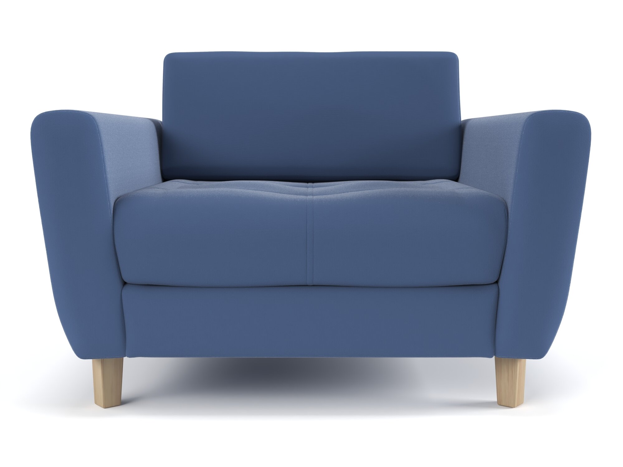 Мягкое кресло Soft Element Герберт Blue, синее, велюр, деревянные ножки, современный стиль скандинавский лофт, для дома, в гостиную, офисное, для салона красоты, для кафе и ресторанов