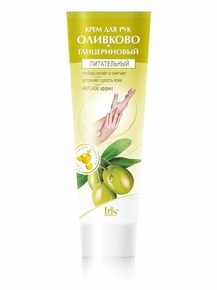 Iris cosmetic Крем для рук, Оливково-глицериновый питательный, 100 мл