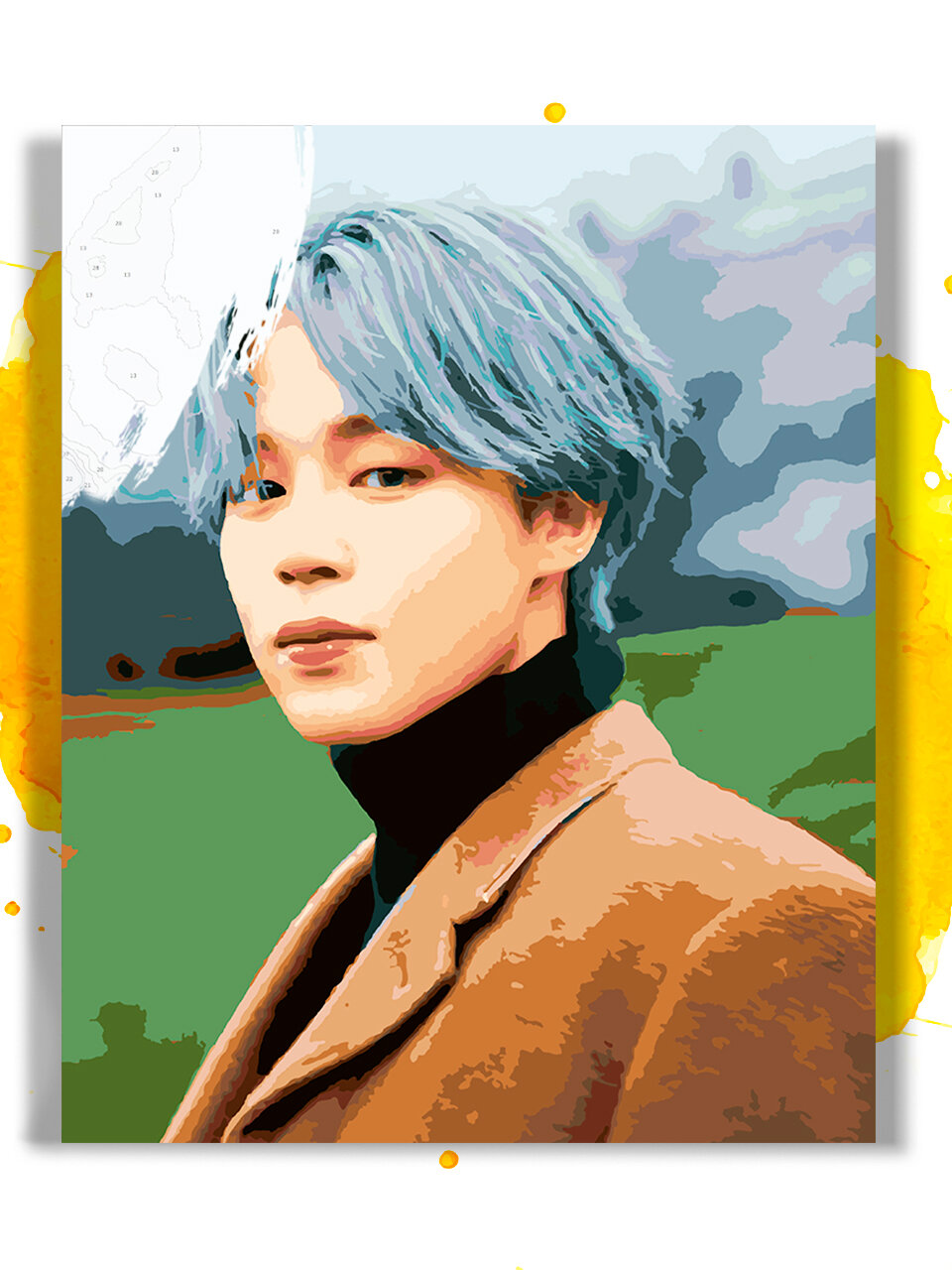 Картина по номерам на холсте BTS Чимин Эстетика, 30 х 40 см