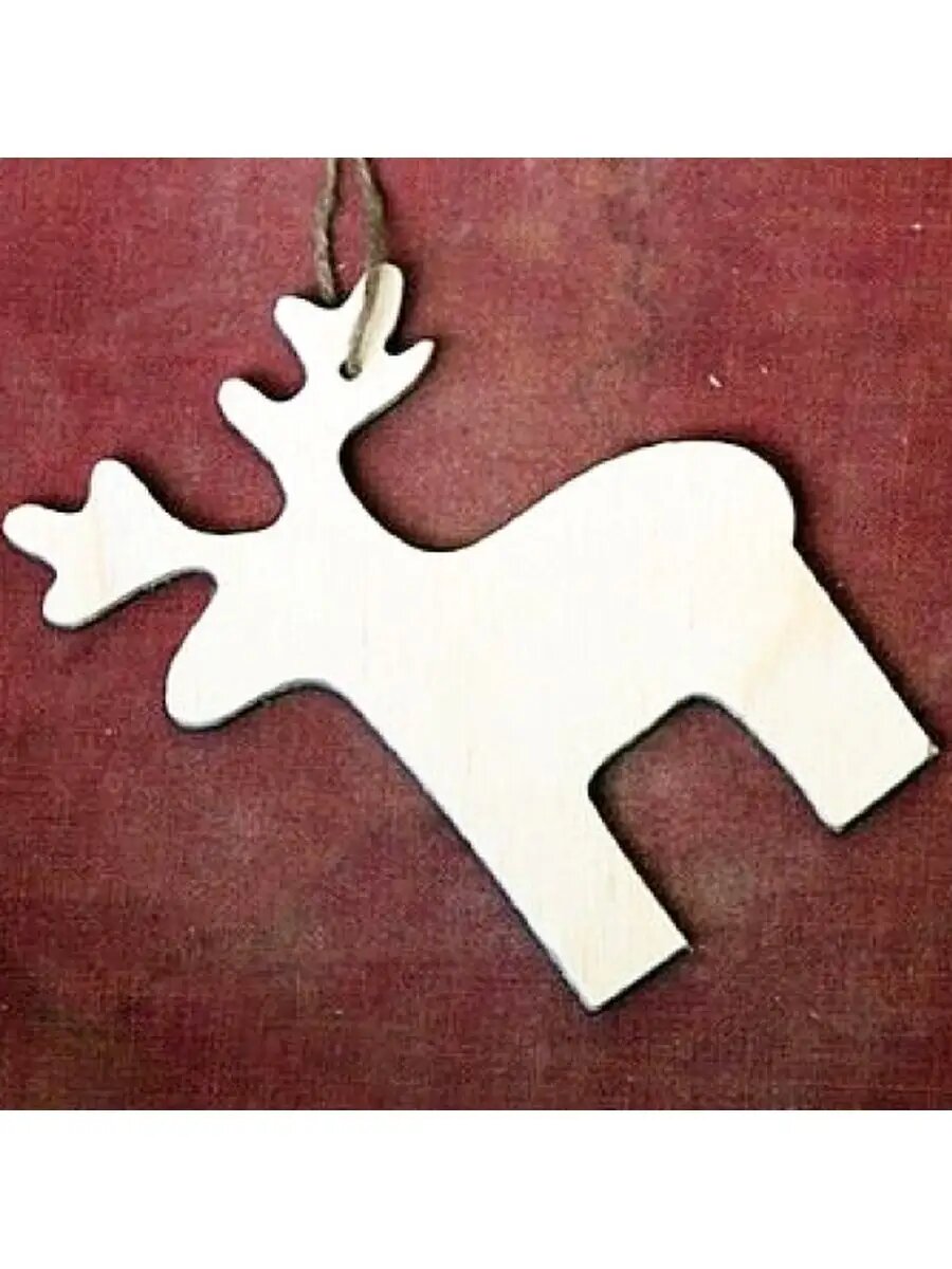 Деревянные заготовки Декупаж Олень 10 шт