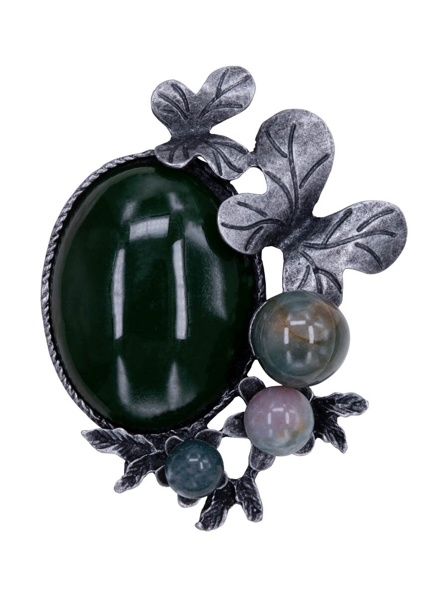 Брошь, искусственный камень