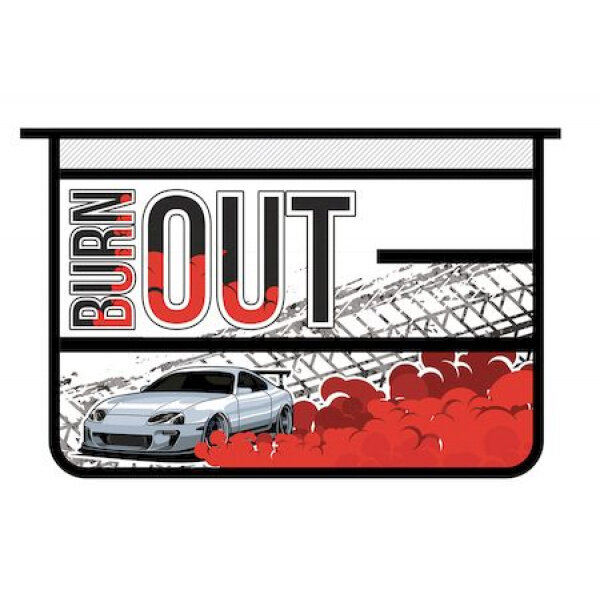 Папка для труда Пчелка А4 молния сверху, пластик, ПТР-2, BURN OUT 2023