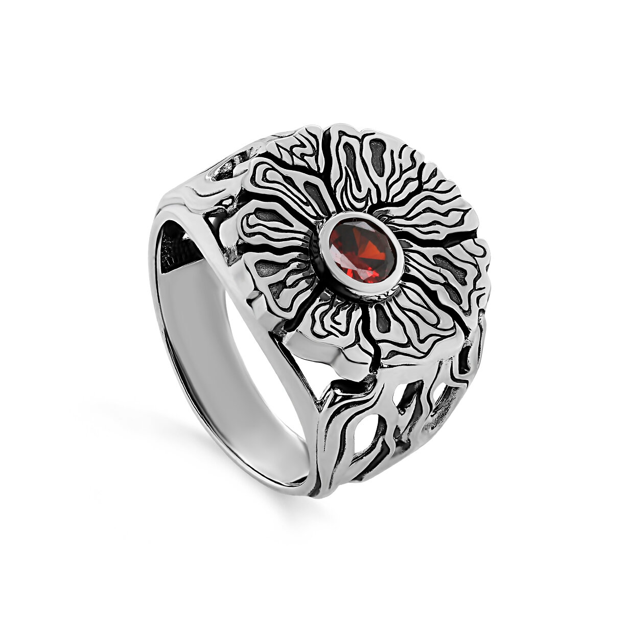 Кольцо, серебро, 925 проба, фианит