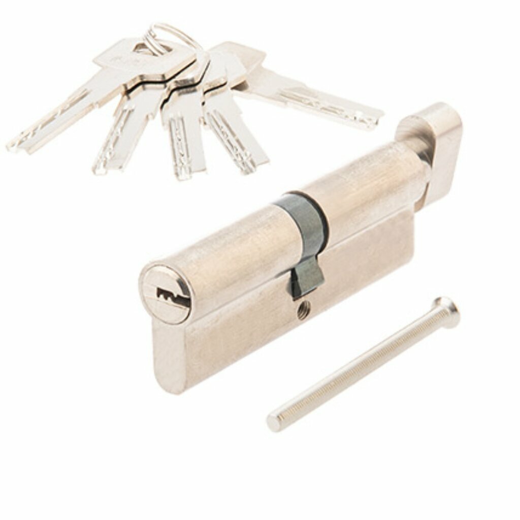 Личинка замка двери Vanger, YM-90-C-CR, 33934, 90 мм, с заверткой, никель