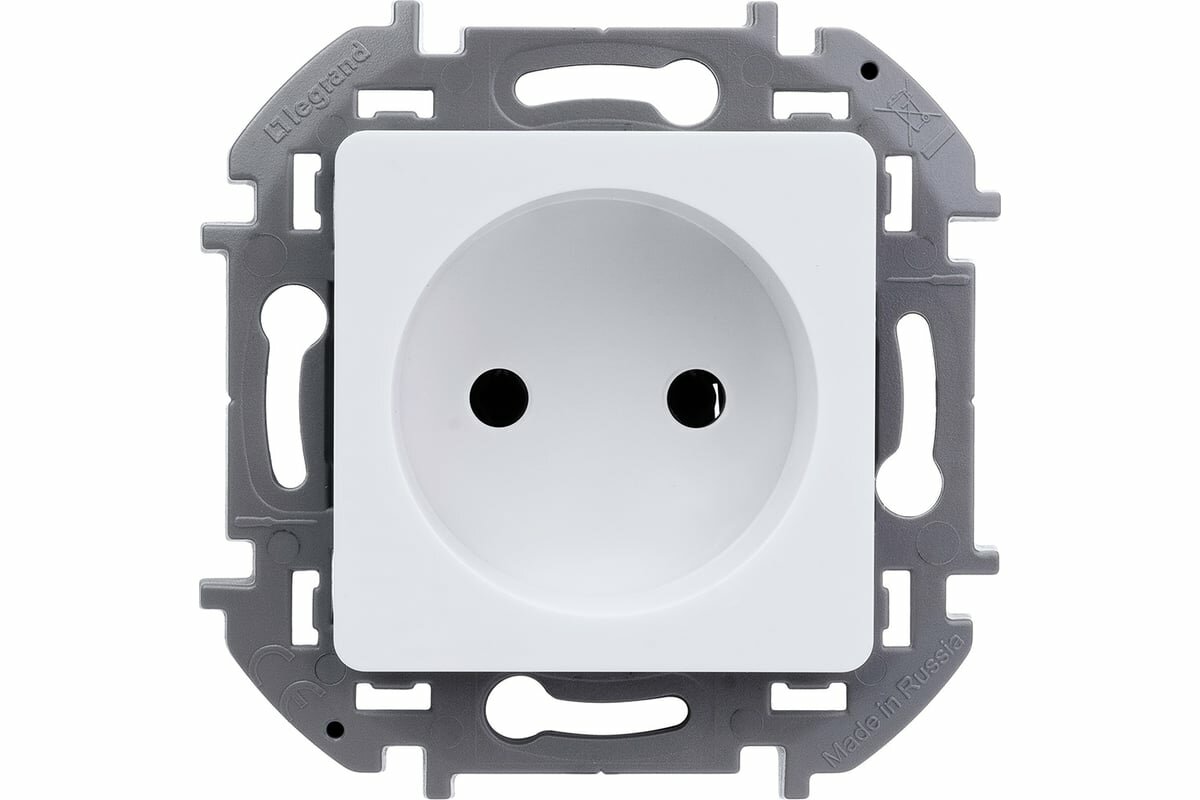 Legrand INSPIRIA Розетка 2К настенная двухгнездовая 16 А 250 В белого цвета 673710