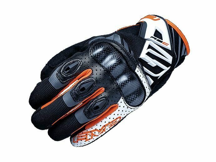 Мотоперчатки FIVE RS-C GLOVE white/fluorange размер M, арт: 93665
