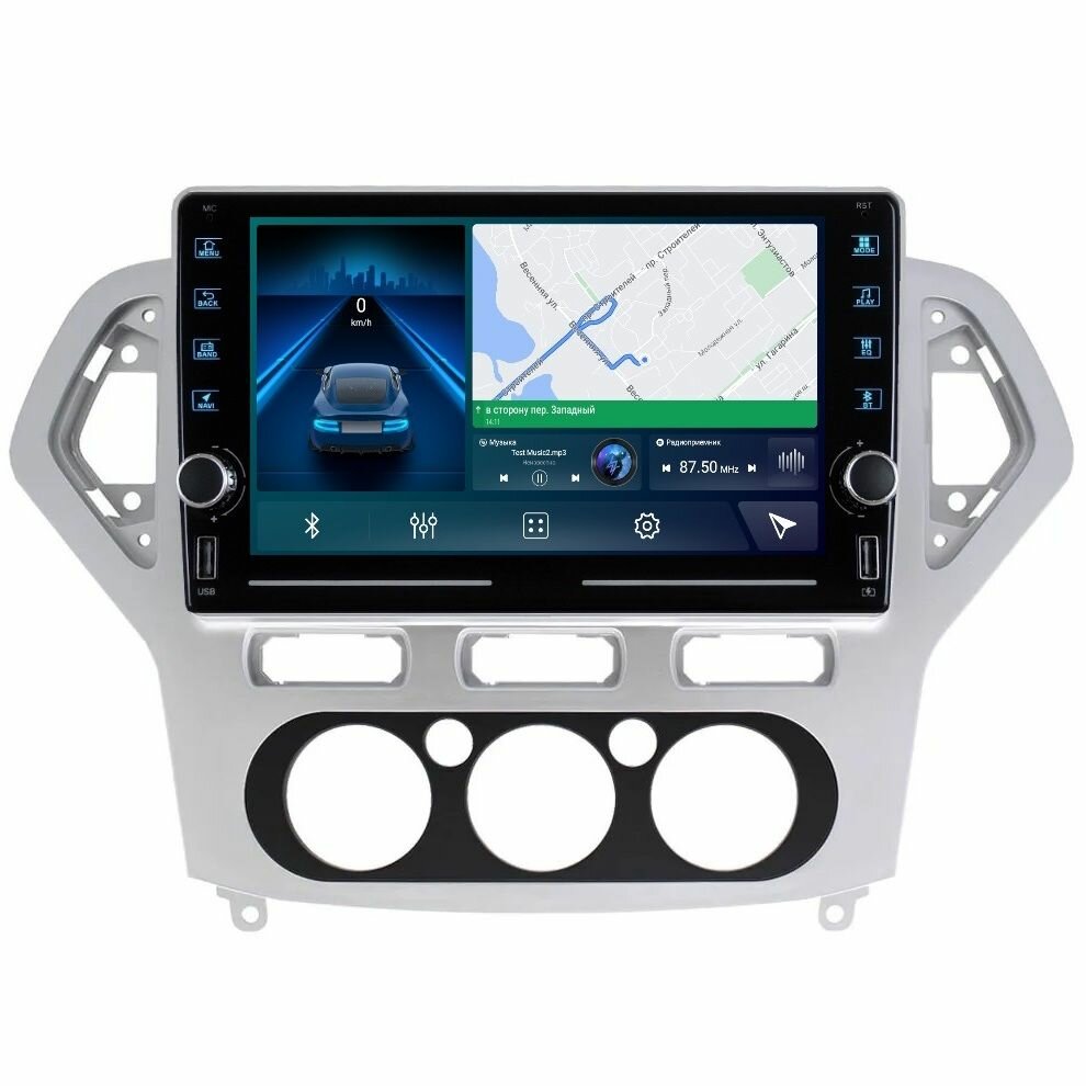 Магнитола R320 Ford Mondeo 4 2007-2010 с Android 13, 4/64Gb память, 8 ядерный процессор, Carplay, DSP, 4G модем (Sim)