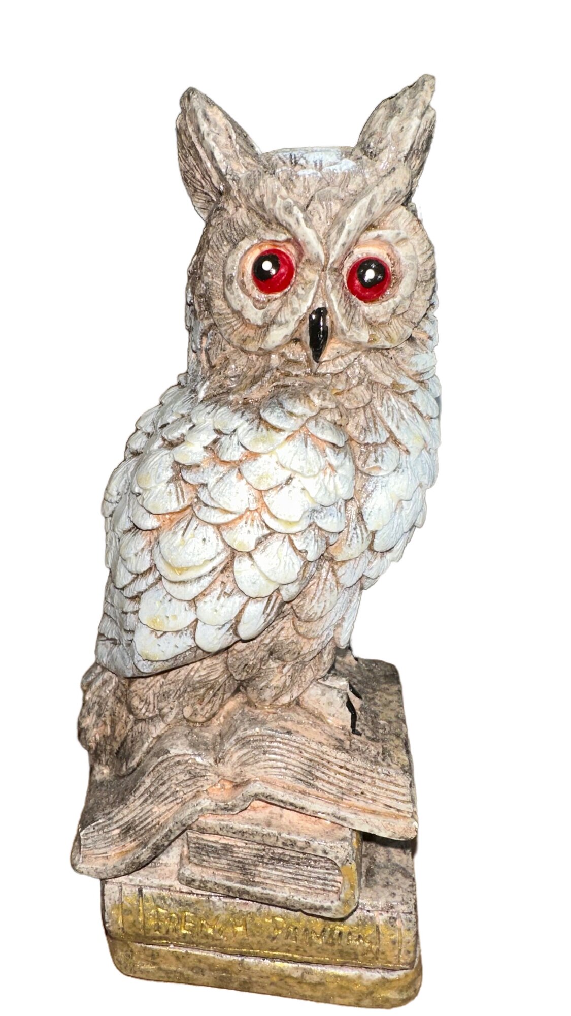 Копилка "Филин на книге", гипс