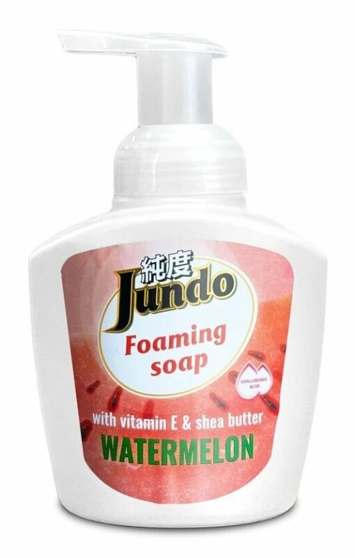 Jundo Foaming Soap Watermelon Мыло-пенка для рук увлажняющее с гиалуроновой кислотой, витамином Е, маслом ши и ароматом Арбуза 400 мл
