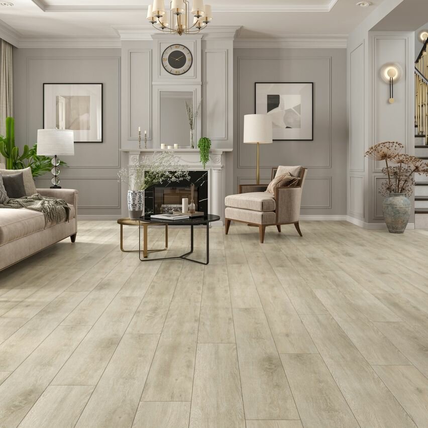 Каменно-полимерная плитка (ABA) Tulesna PREMIUM подложкой ISOFIX 1004-1901 Nuovo 1,786 м2, толщиной 8 мм