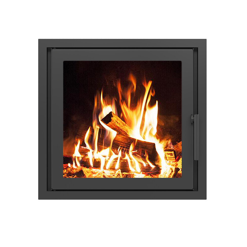 Дверка везувий каминная 560 (М) Антрацит с жаропрочным стеклом 555х530 мм