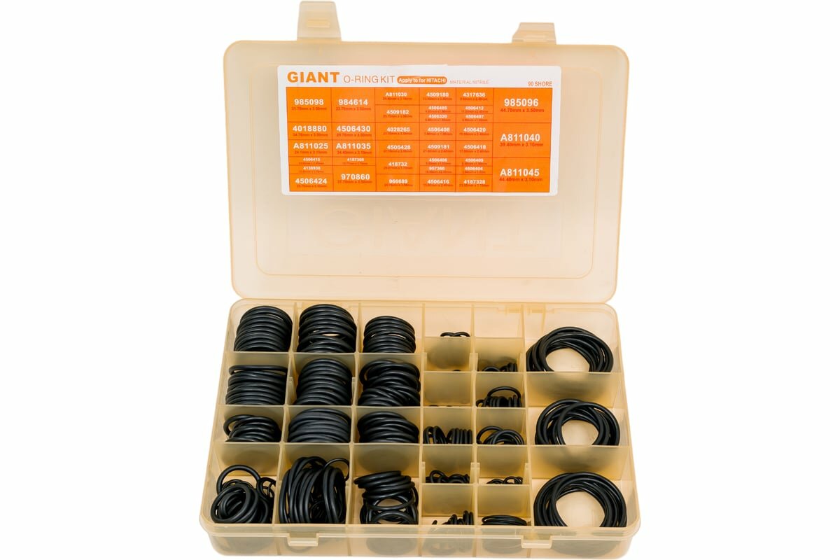 HIMPT Набор колец резиновых уплотнительных o-ring nbr90 hitachi 383шт 00-00007951