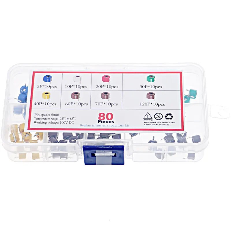 Набор регулируемых конденсаторов QBYDIY 80 шт.