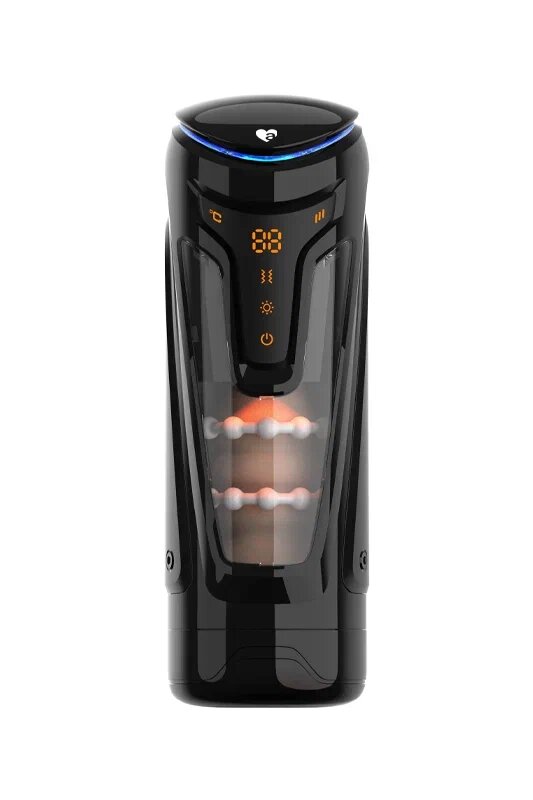 Инновационный мастурбатор Amovibe Warrior с пенетрацией, массажем бусинами и подогревом