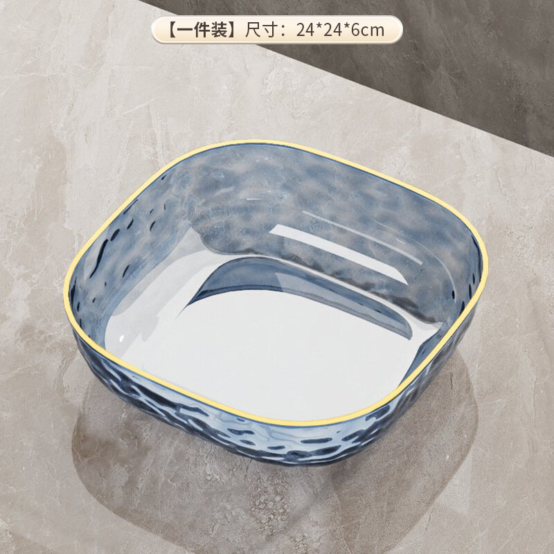 Синяя тарелка для фруктов в кобальтовом цвете яркий интерьер для сервировки и хранения закусок