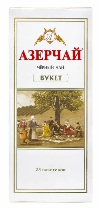 Азерчай Чай черный байховый Букет, 25 пакетиков, 50 г