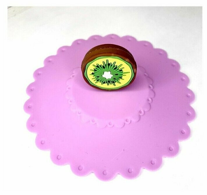 Крышка силиконовая на чашку, розовый цвет