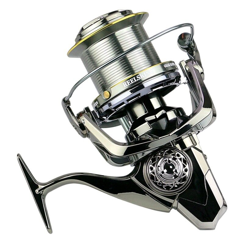 Рыболовная катушка REELSKING TK14000, цельнометаллическая, для дальнего заброса