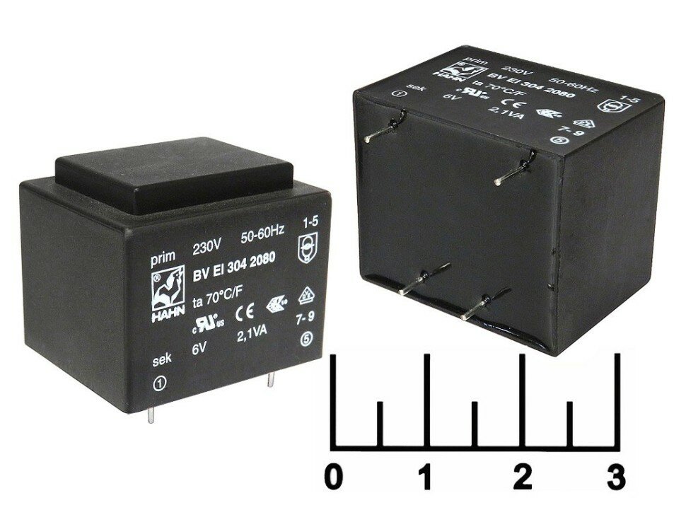 Трансформатор 6V 0.35A BVEI 304 2080