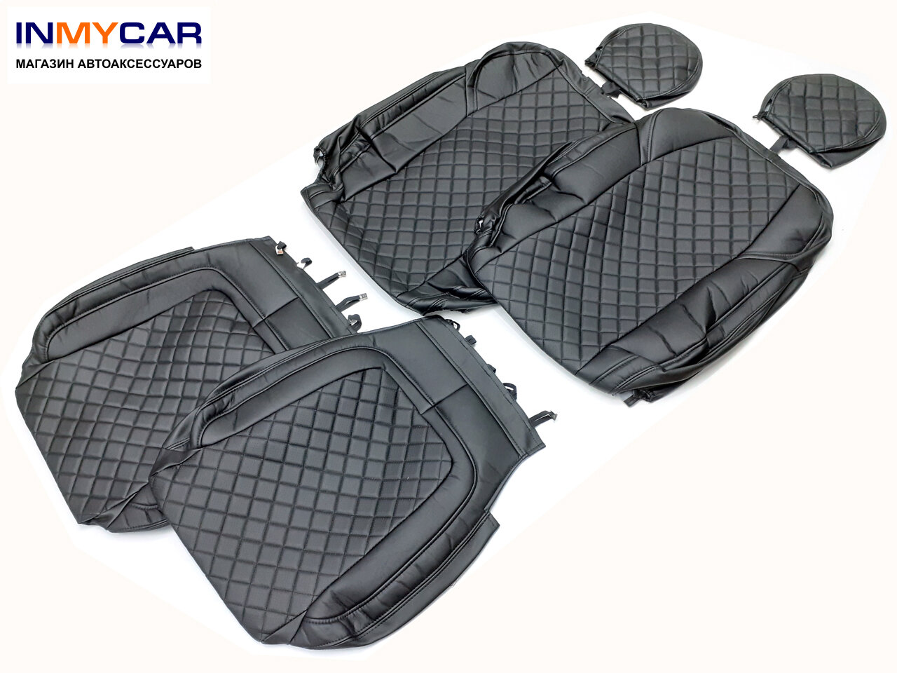 Чехлы на сидения Geely Coolray (2023-), экокожа, комплект на весь салон