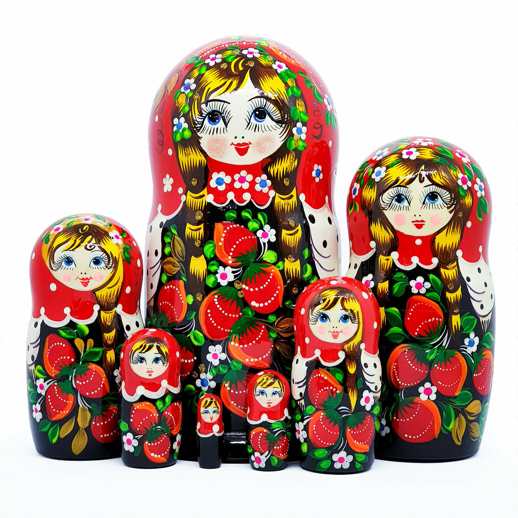 Сувенир Матрешка 210*d100мм из 7ми кукол с ягодами