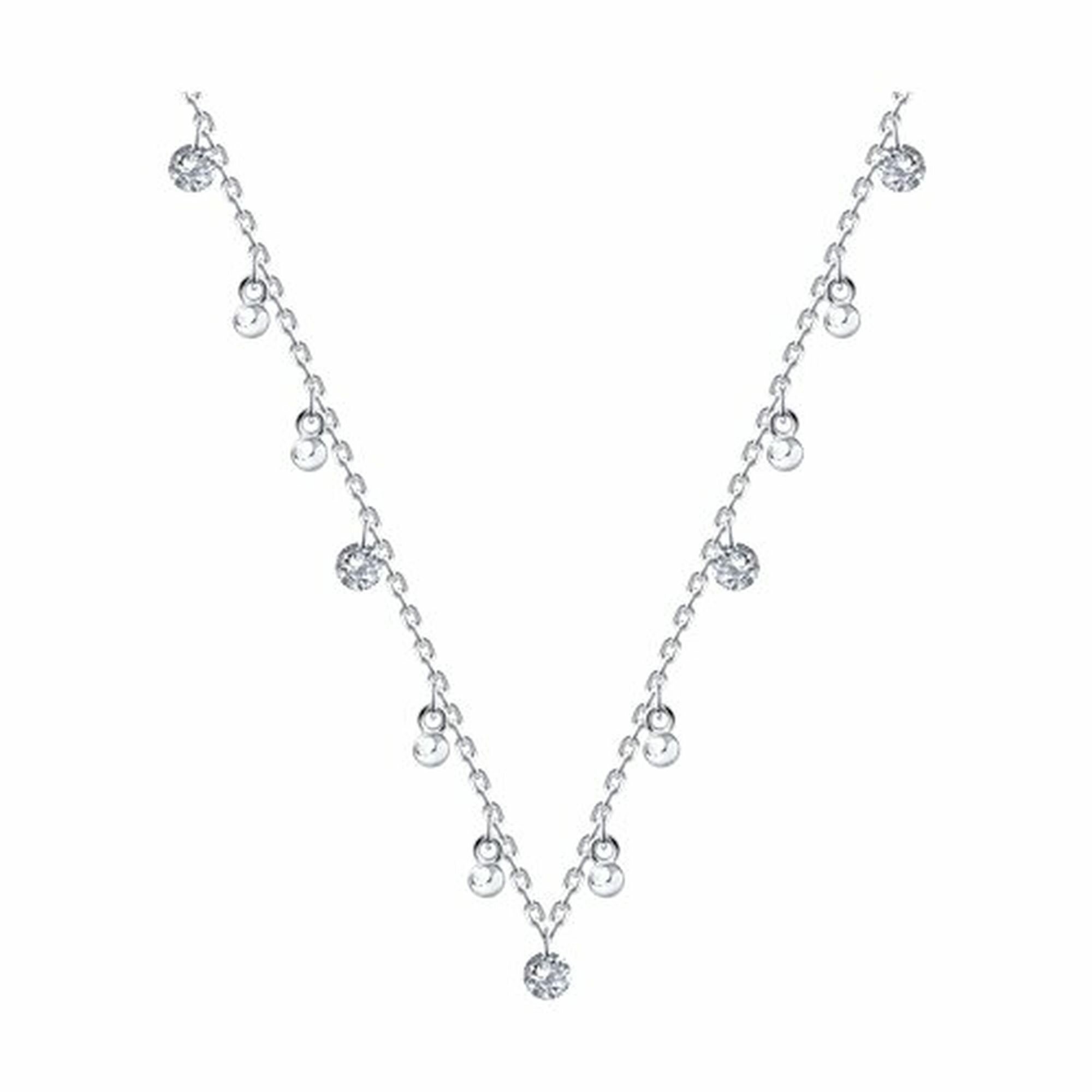 Колье, серебро, 925 проба, родирование, фианит