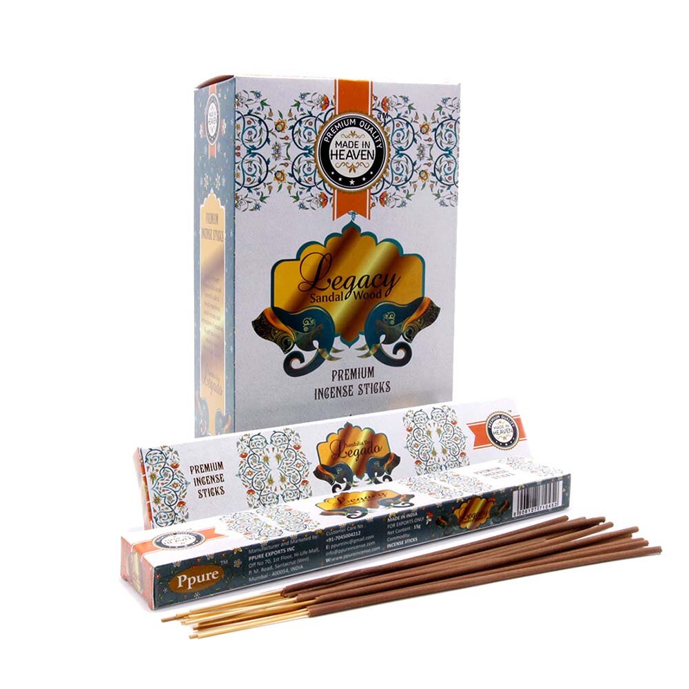 Натуральные благовония Made in Heaven Legacy Sandal Wood (Сандаловое дерево) 15гр