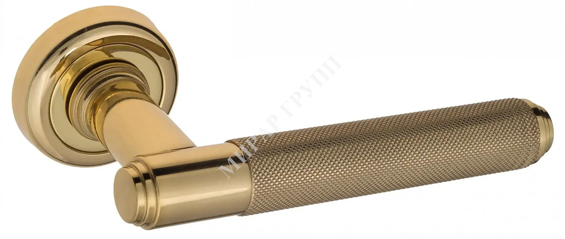 Дверная ручка на розетке Venezia "EXA ZIG" D1 полированная латунь