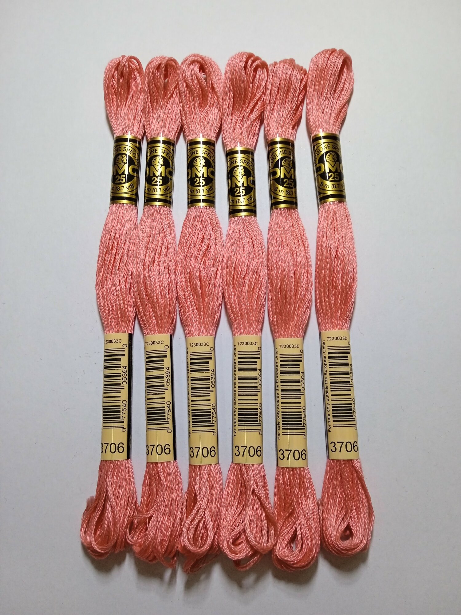 Набор ниток мулине, 8 м, 6 шт DMC-3706_6