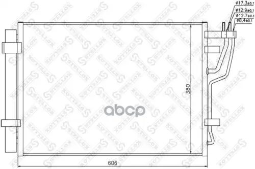 10-45381-Sx_радиатор Кондиционера! Kia Ceed 1.4-2.0 06> Stellox арт. 1045381SX