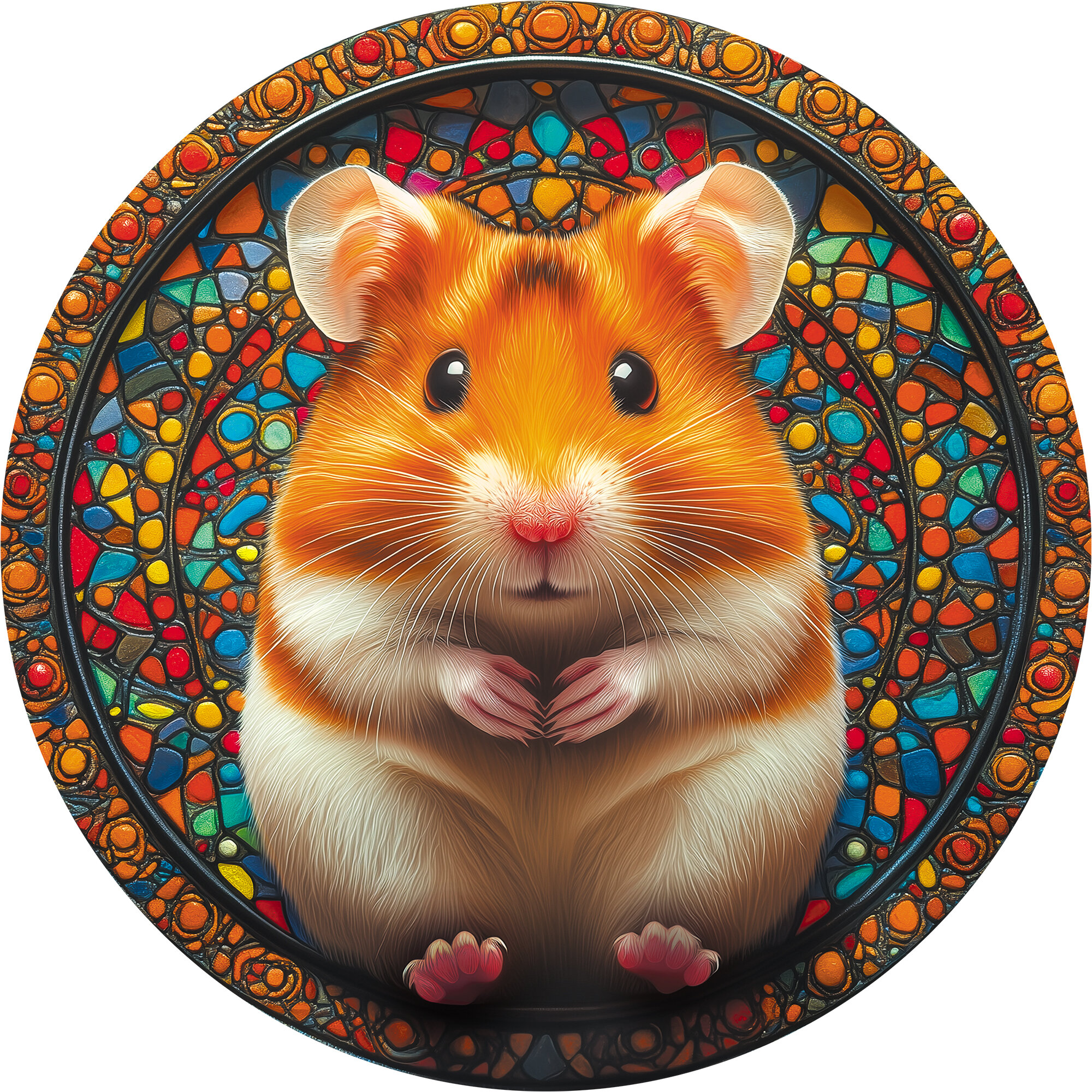 Деревянный пазл "Хомячок" коллекции "Мир животных" / 30х30см, 216 деталей / Подарок для взрослых и детей