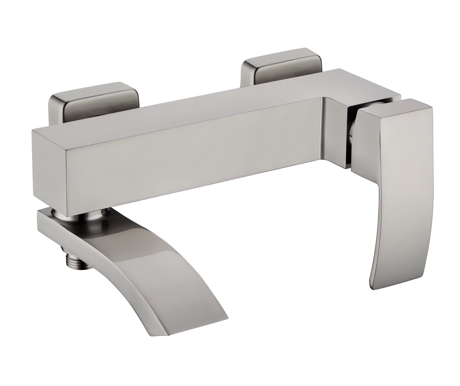 Смеситель для ванны с ручным душем, крепление ручного душа, отражатель, латунь, Grocenberg GB8007 Никель