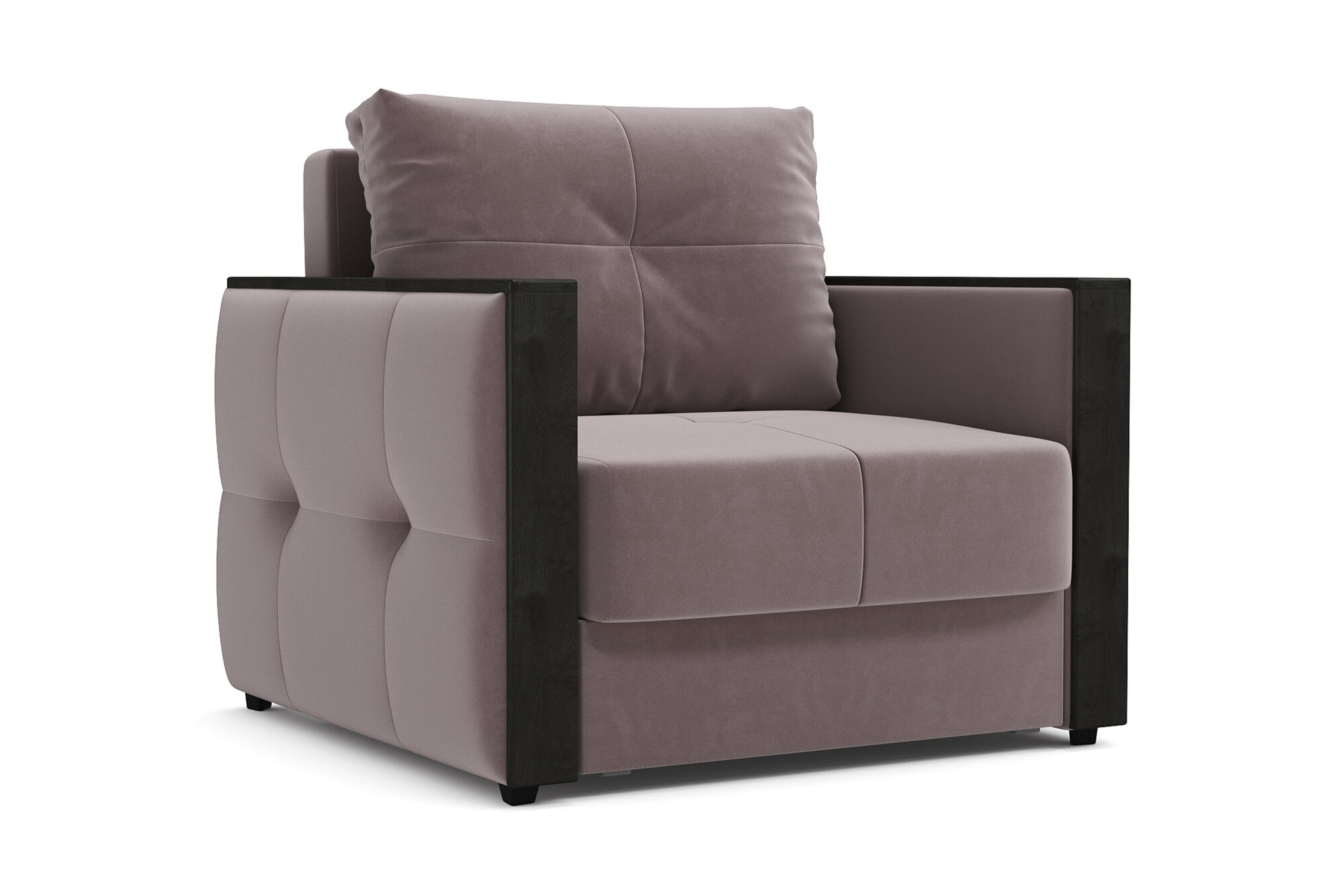 Кресло-кровать раскладное Нонтон Инсайд, 99x93x95 см, еврокнижка, велюр светло-коричневое