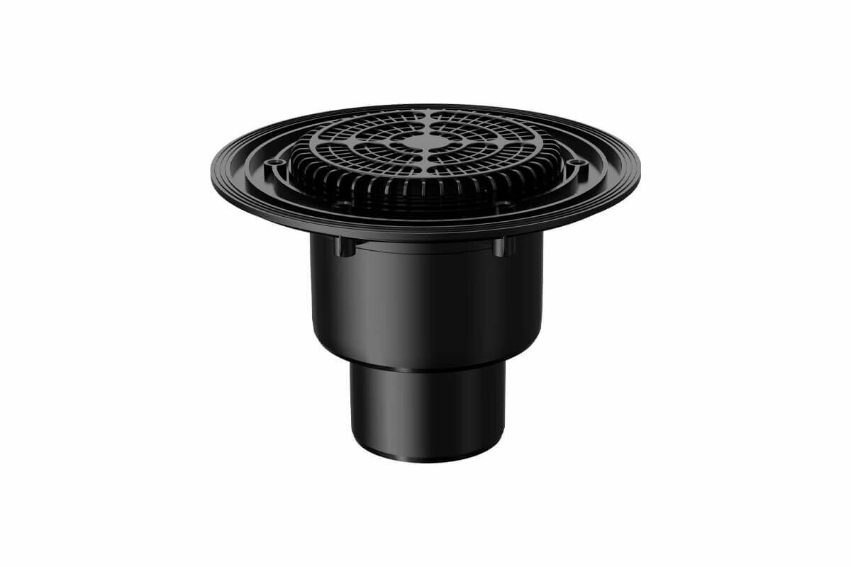 Воронка кровельная VB 310.0 F с вертикальным выпуском PP Дн 50/75/110 с листвоуловителем, без прижимного фланца Fachmann 01.185