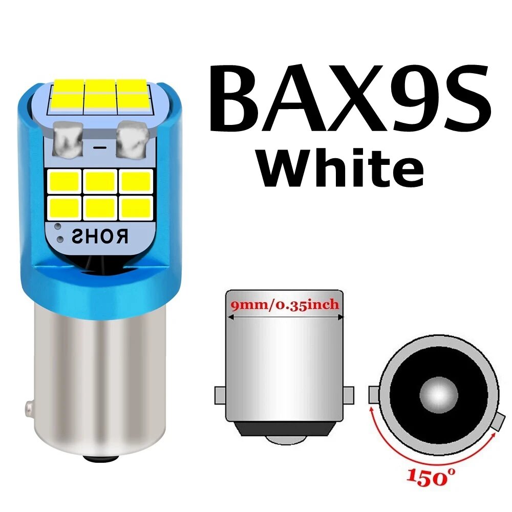 2 шт. Новые BA9S BAX9S BAY9S H6W T11 T4W Супер яркие светодиодные лампы для салона BAX9S White