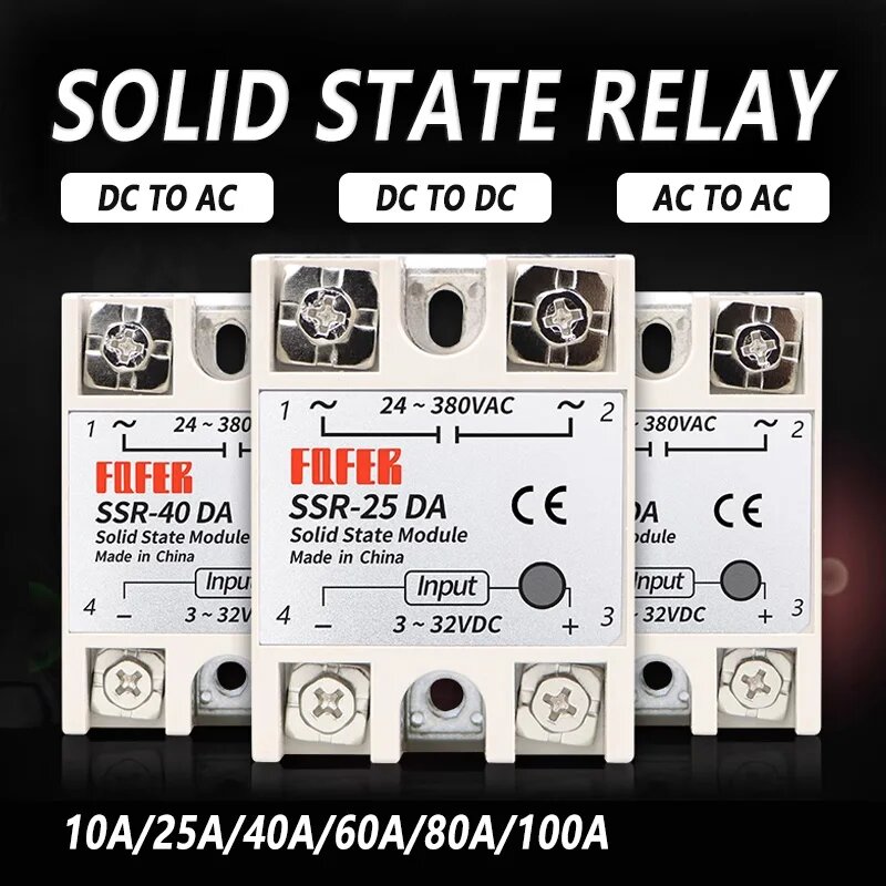 Реле SSR 40DA (AC controls AC) AA, SSR-10A