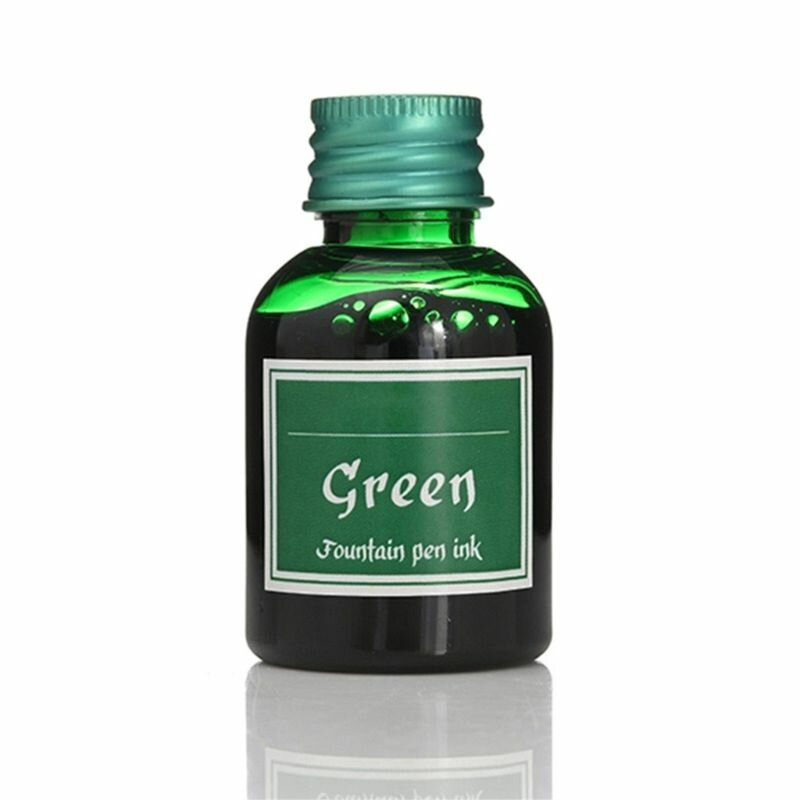 (1 флакон) Цветные чернила для перьевых ручек, 30 мл (Ночь) - зеленые